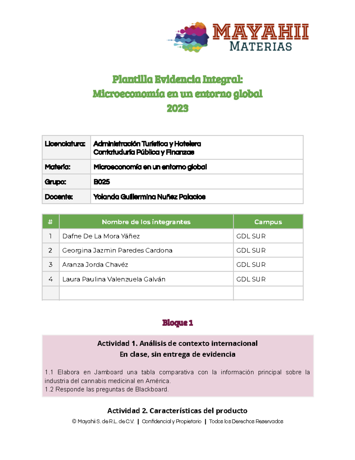 ACT #3 LPVG CONTABILIDAD - Plantilla Evidencia Integral: Microeconomía ...