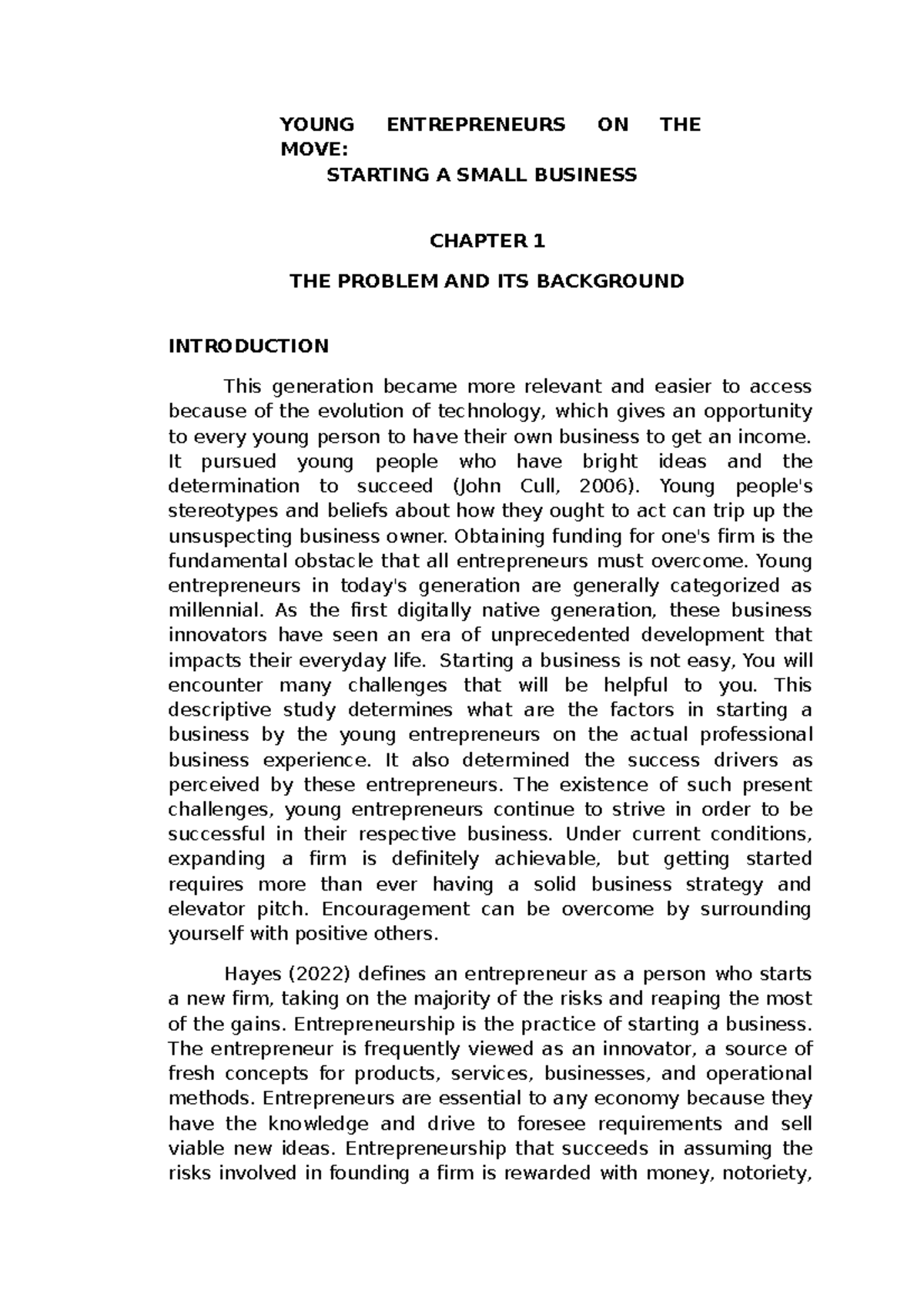 Young Entrepreneurs ON THE MOVE - YOUNG ENTREPRENEURS ON THE MOVE ...