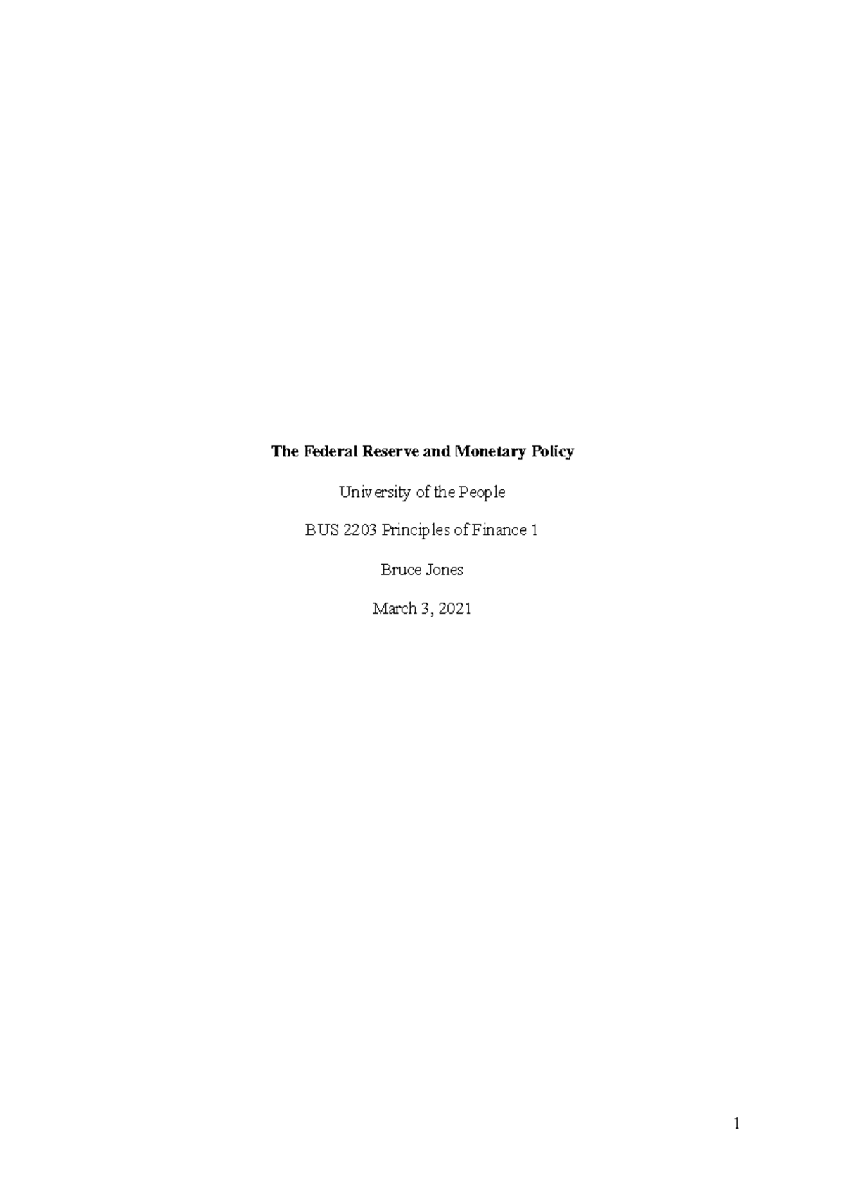 The Federal Reserve and Monetary Policy - The Federal Reserve and ...