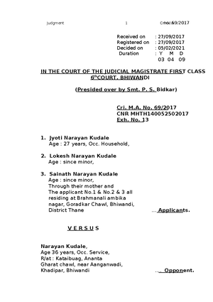 Bail Application - MODULE 1: BAIL APPLICATION WHAT IS BAIL? ‘Bail ...