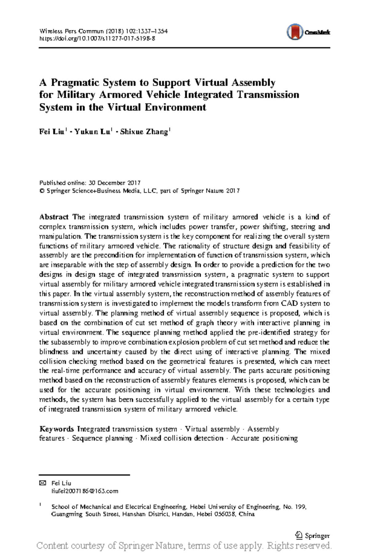 A Pragmatic System to Support Virtual Assembly for - A Pragmatic System ...
