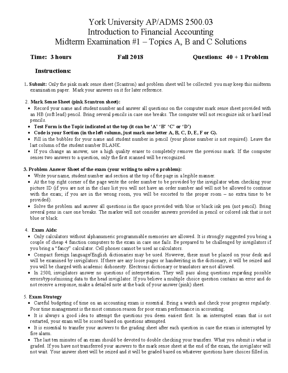 Fall 2018 - Midterm 1 ADMS 2500 - Warning: TT: undefined function: 32 ... Fall 2018 - Midterm 1 ADMS 2500 - Warning: TT: undefined function: 32 ...