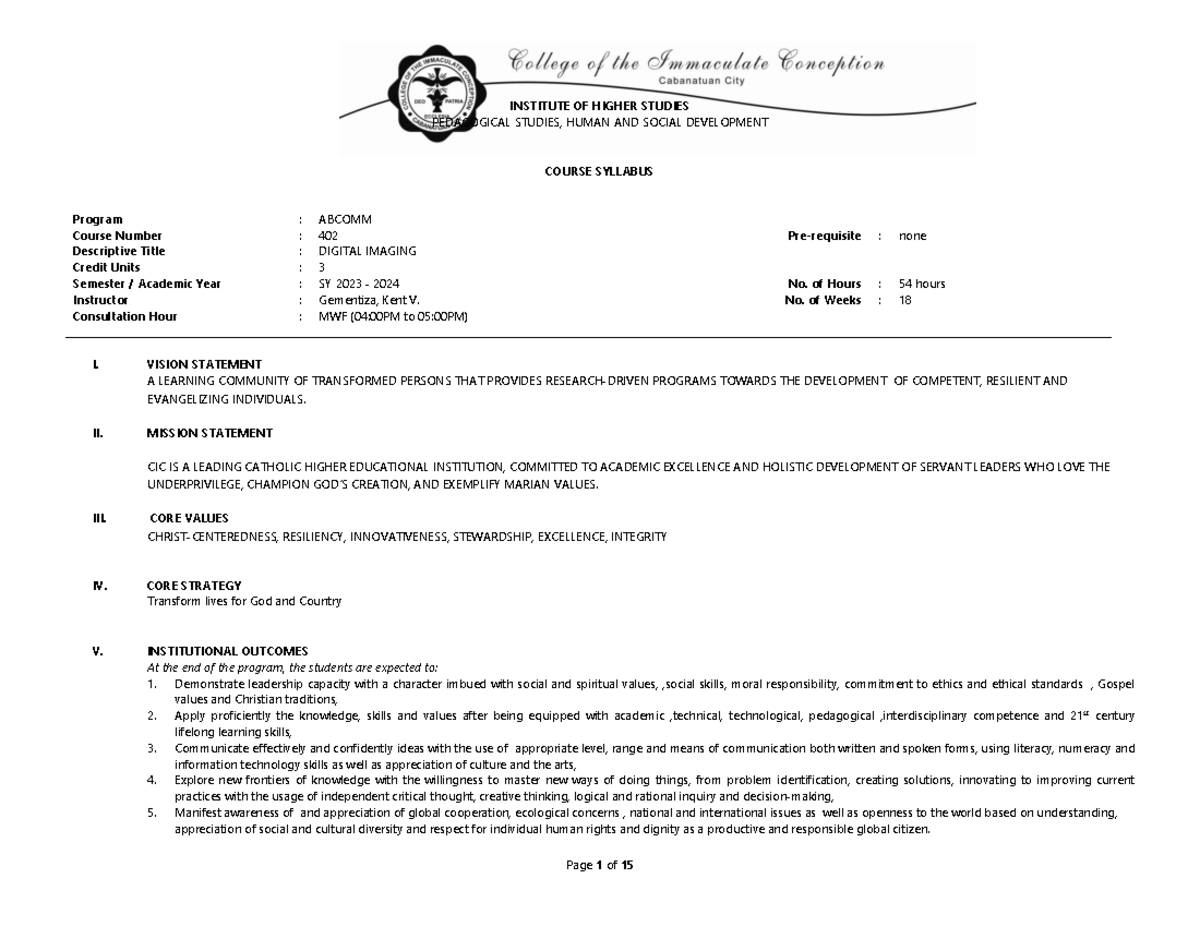 CPG Abcomm 402 2023 - Updated Curriculum Guide for Digital Imaging ...