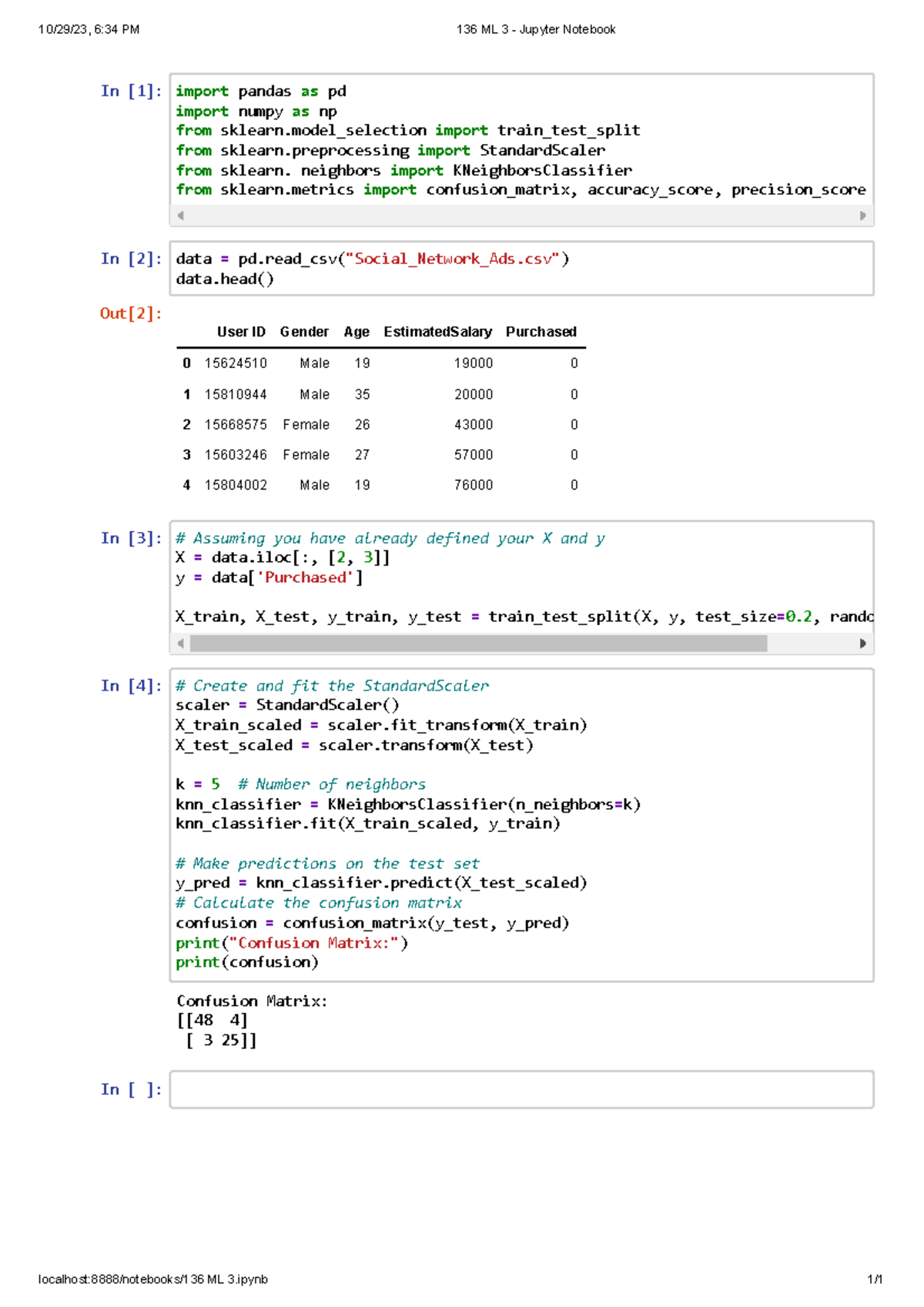 136 ML 3 - Jupyter Notebook - 10/29/23, 6:34 PM 136 ML 3 - Jupyter ...