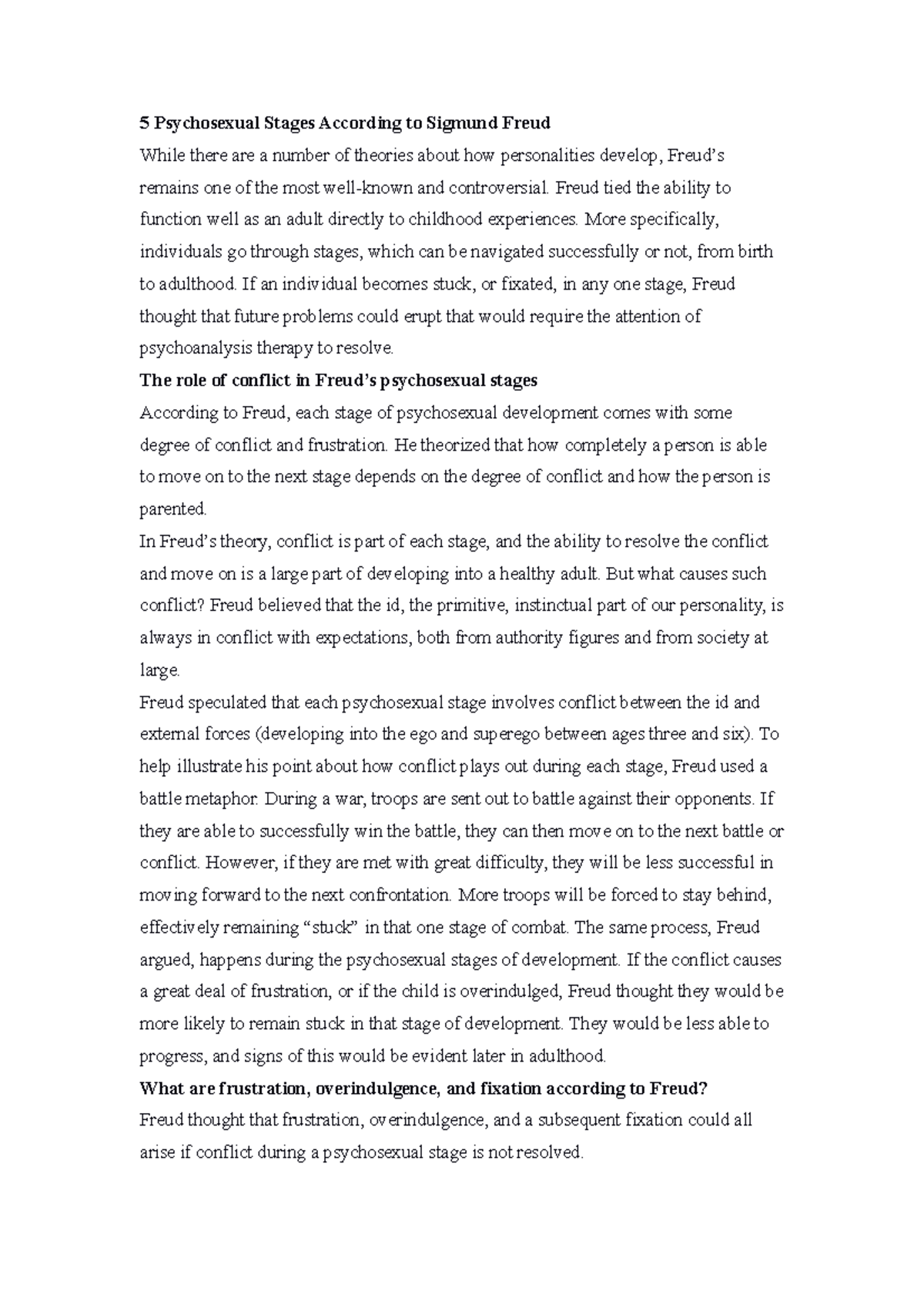 5 Psychosexual Stages According to Sigmund Freud - Freud tied the ...