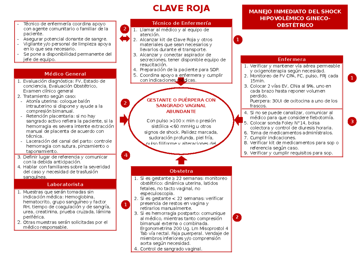 Cruz Roja-Azul-Amarillo - CLAVE ROJA GESTANTE O PUÉRPERA CON SANGRADO ...