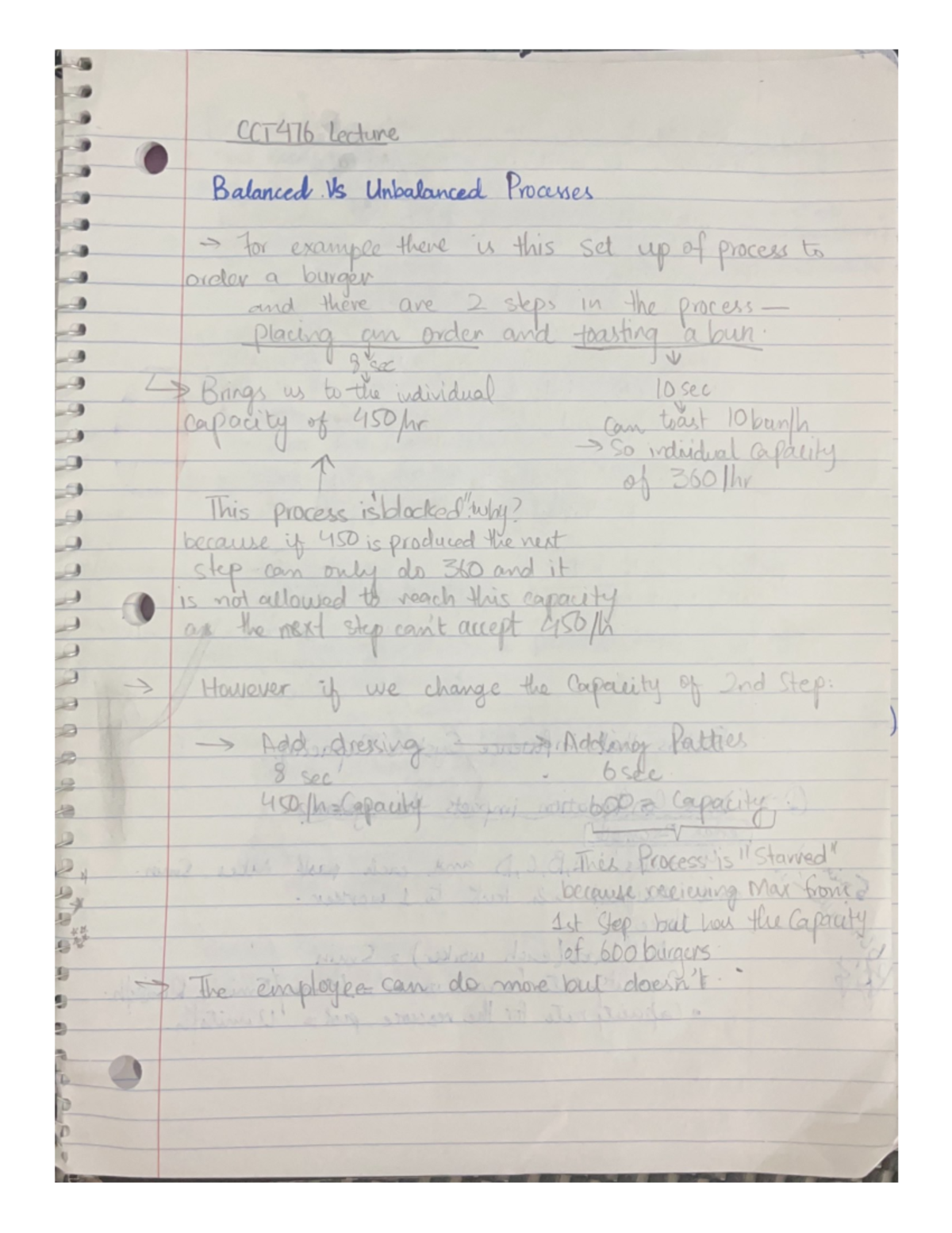 476 lec 1 notes - CCT476 Lecture Balanced Vs Unbalanced Processes for ...