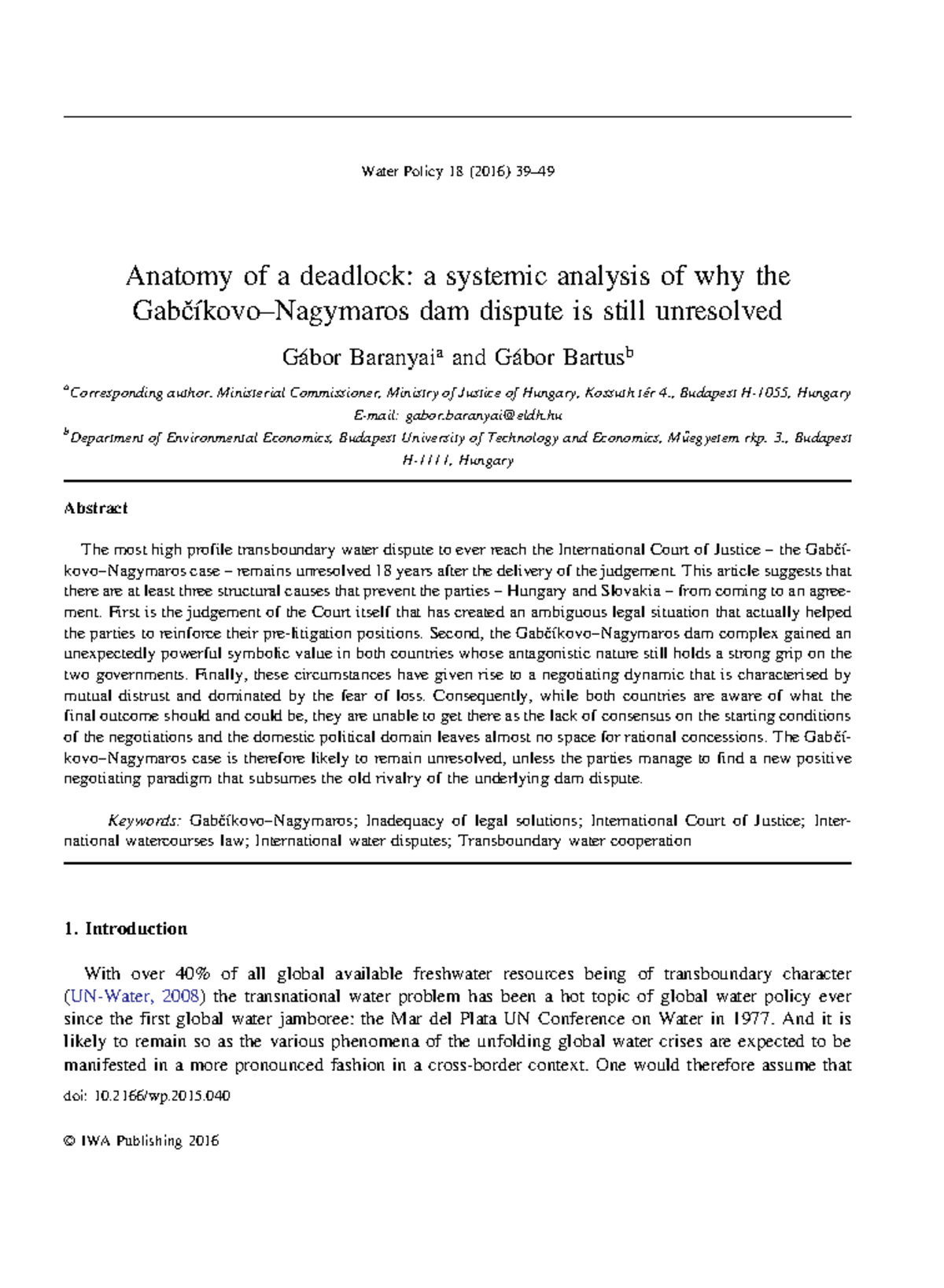 Anatomy of a deadlock - a systemic analysis of why the case is still ...