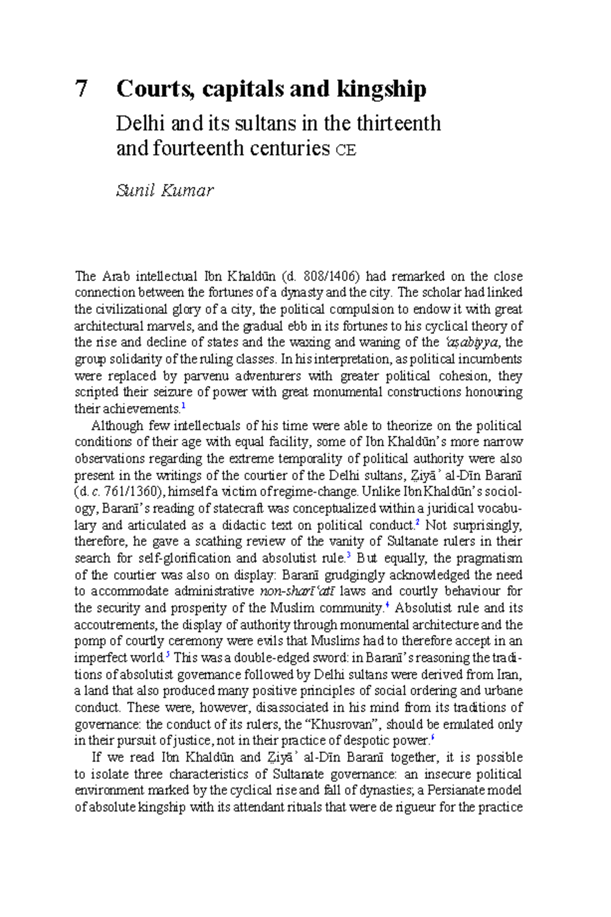 U2 Sunil Kumar - notes - 7 Courts, capitals and kingship Delhi and its ...