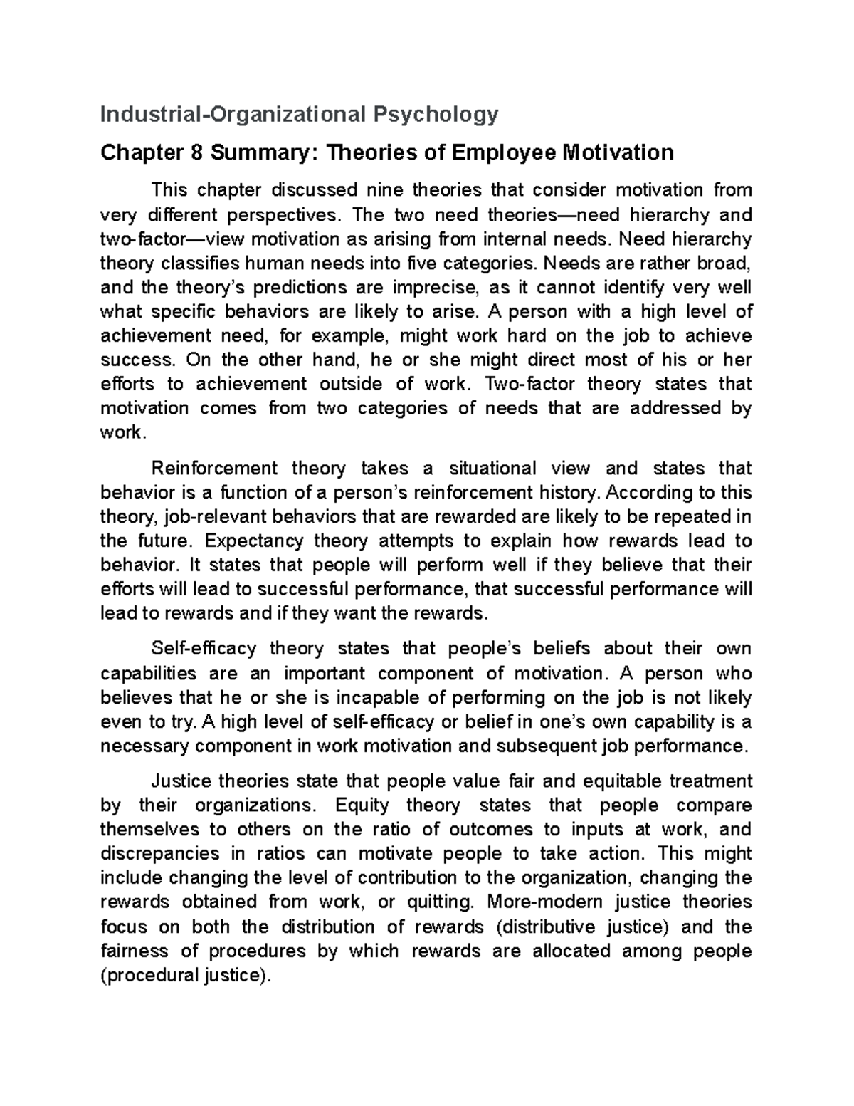 Theories of Employee Motivation - The two need theories—need hierarchy ...
