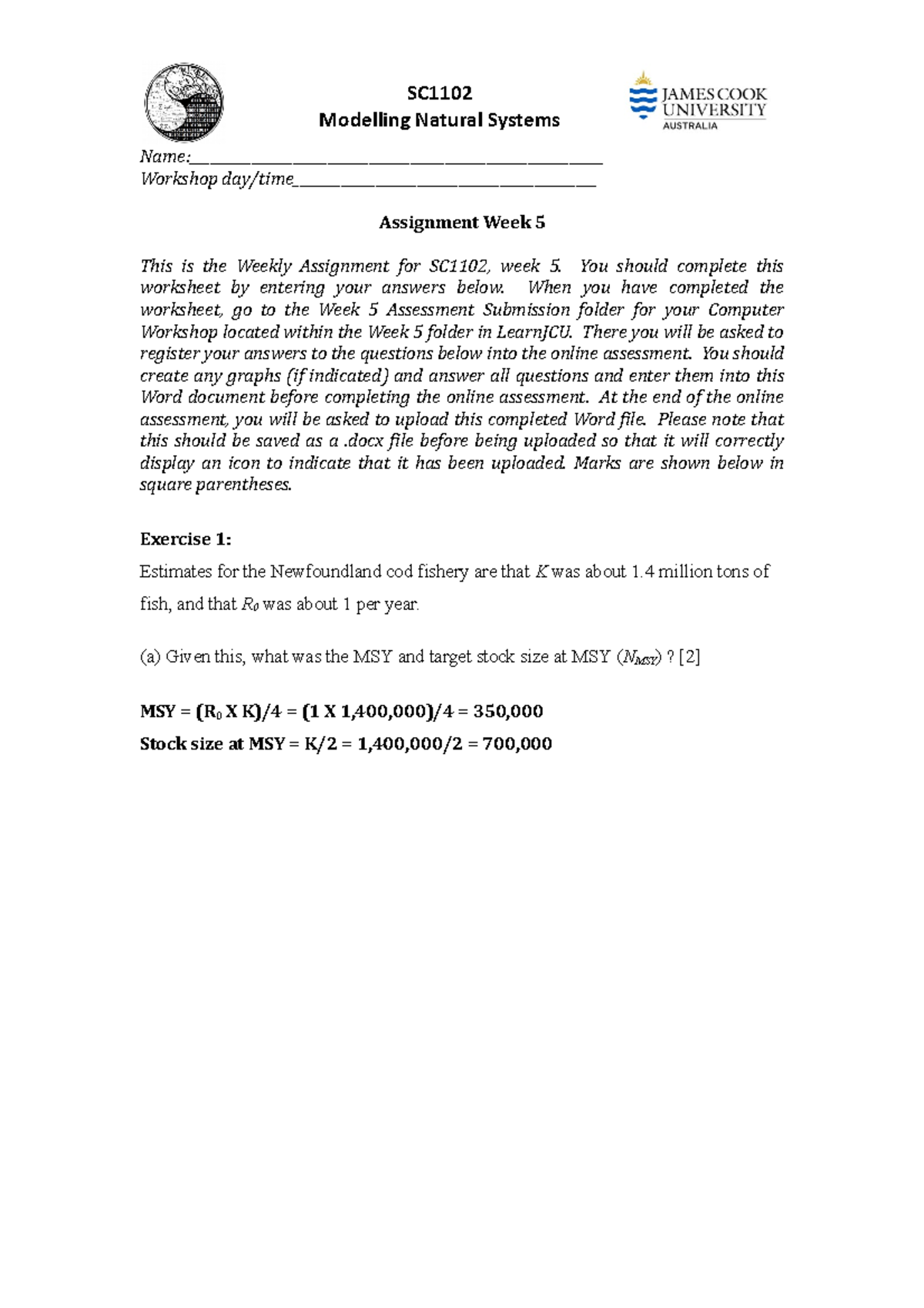 SC1102 assignment week 5 - Name ...