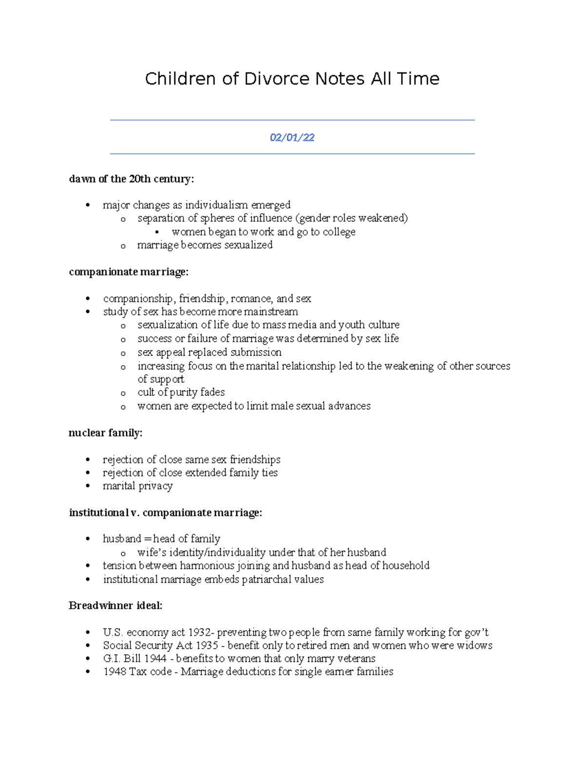 Children of Divorce Notes All Time - Children of Divorce Notes All Time ...