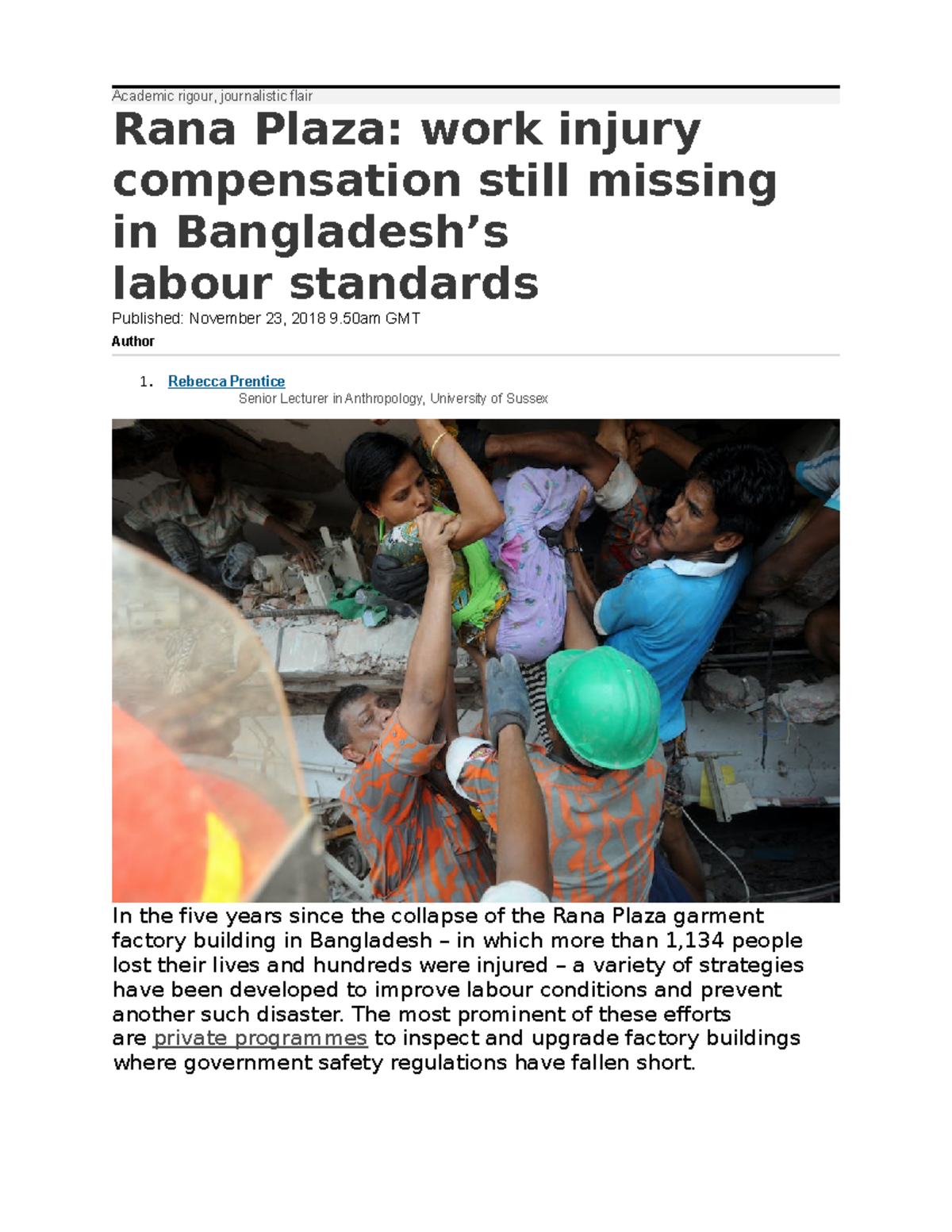 4th Quarter TEST Article About Hazard - Academic rigour, journalistic ...