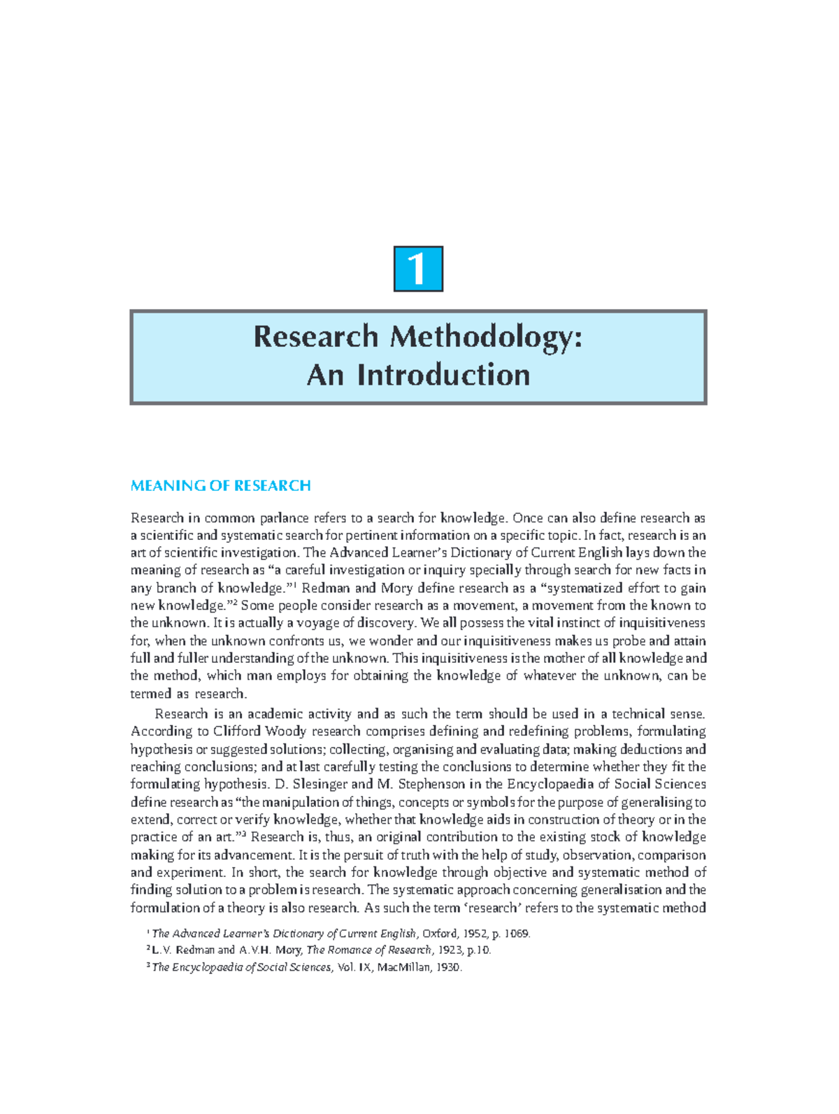 Research Methodology For Unit-1-pages - Research Methodology: An ...