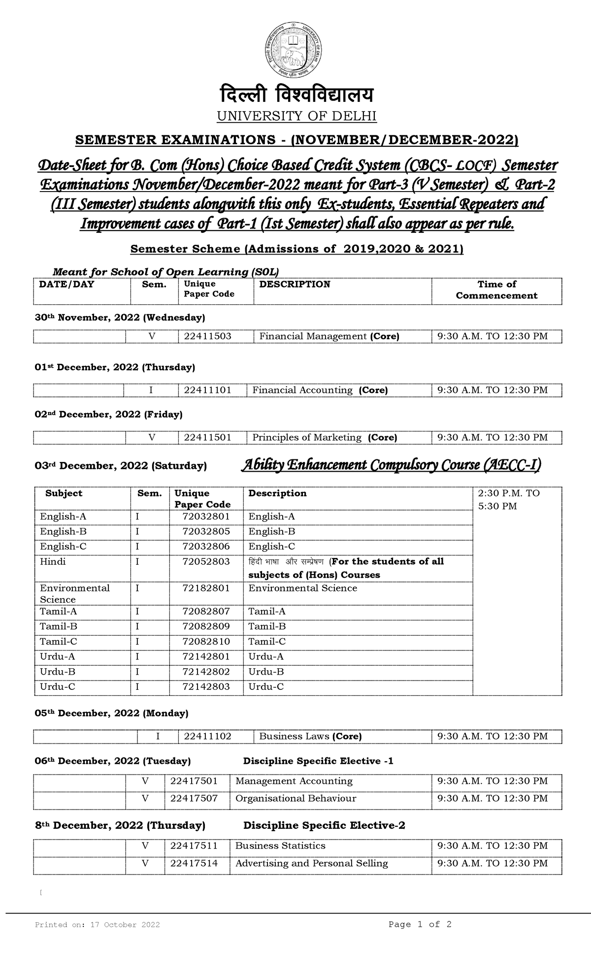 BCOM H-22-Sem - Study material for 2nd yr students - Printed on: 17 ...
