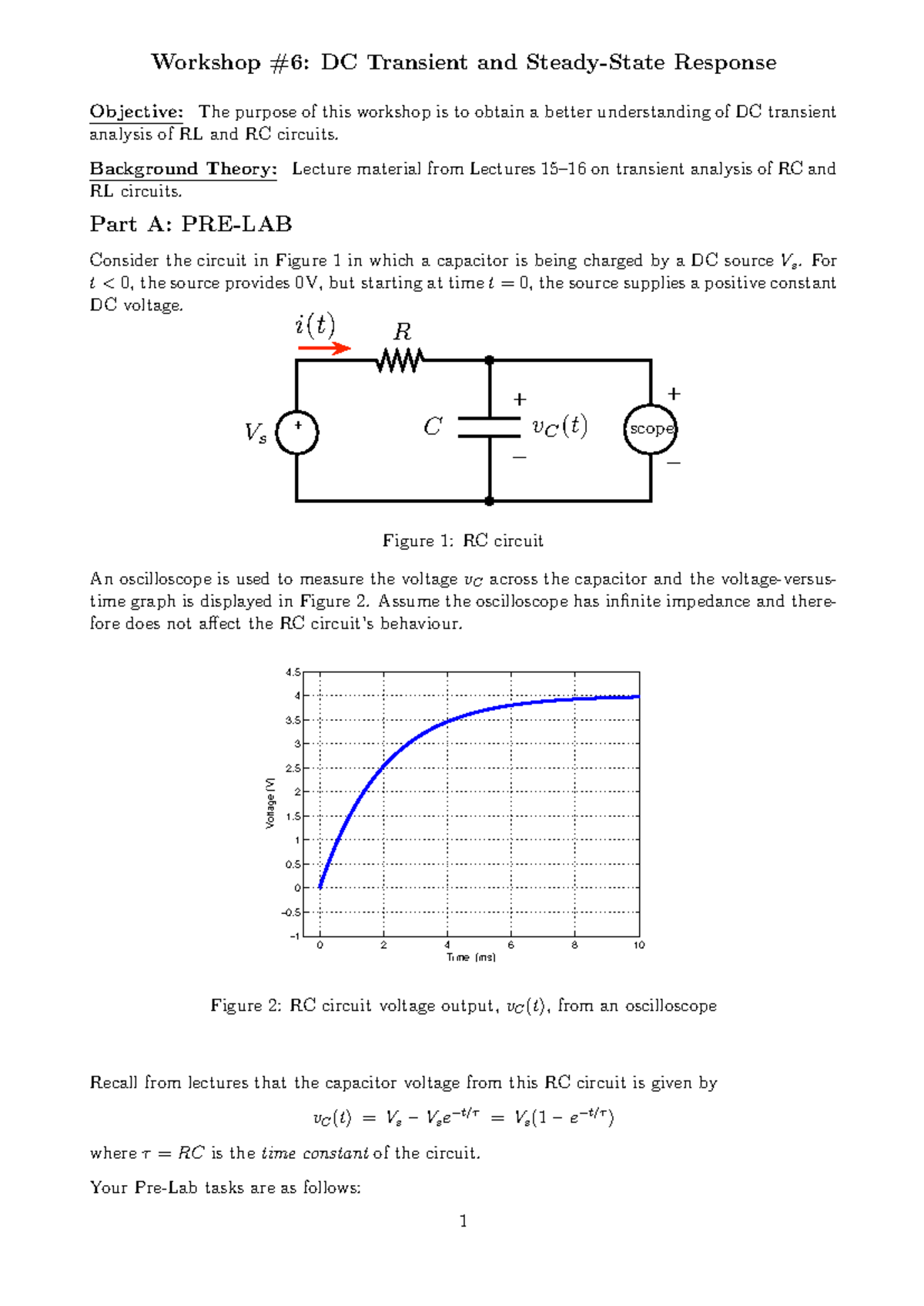 Workshop 6 - Workshop #6: DC Transient and Steady-State Response ...