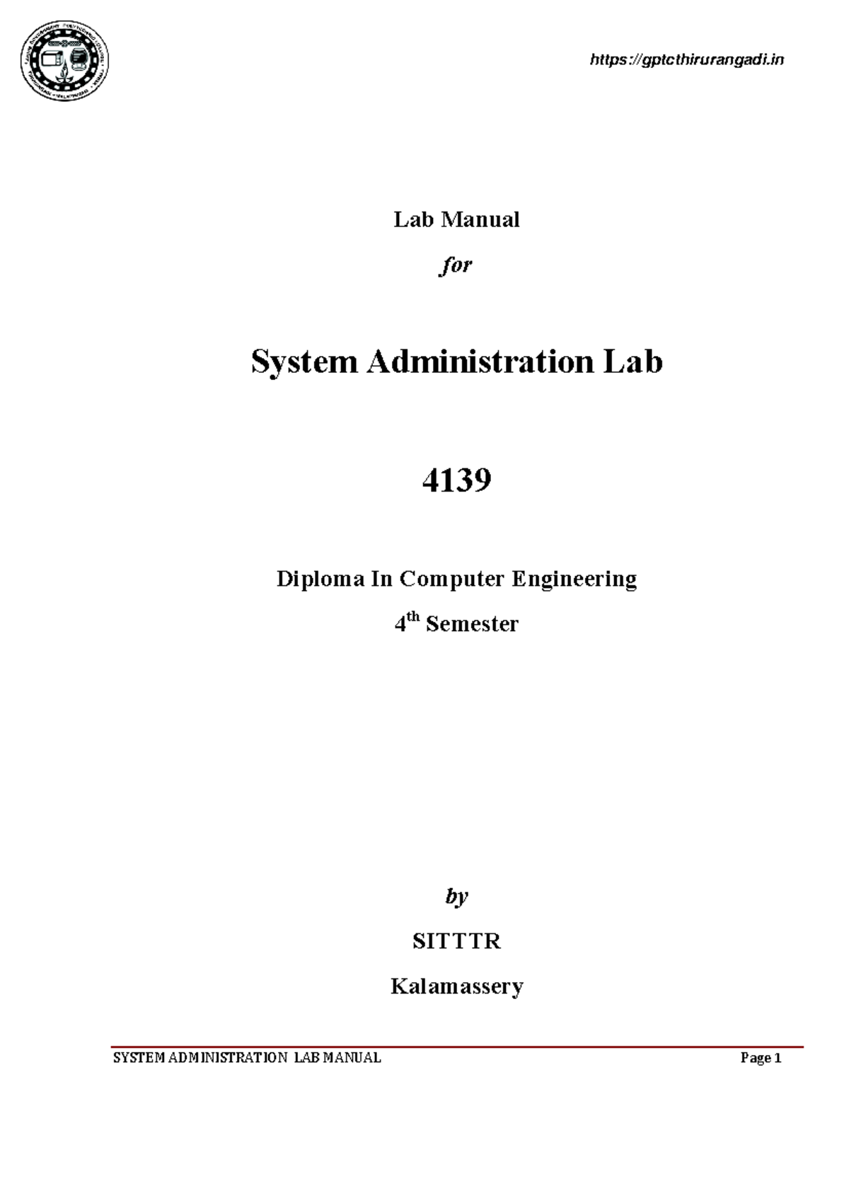 AKNM - 4139- Aknmgptc - xxxxxxxxxxxxxxxxxxxxxxxxxxxxxxxxxx - Lab Manual for System ...