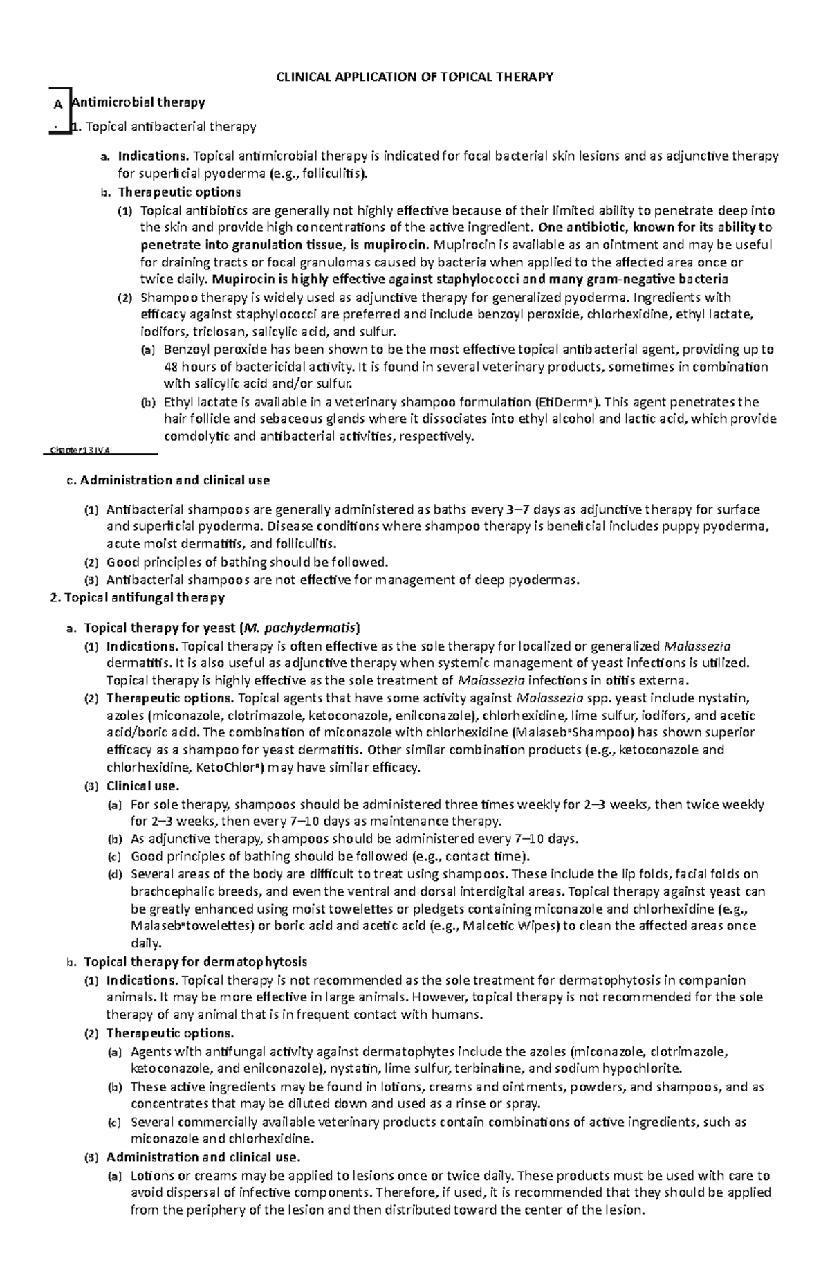 Clinical Application Of Topical Therapy - CLINICAL APPLICATION OF ...