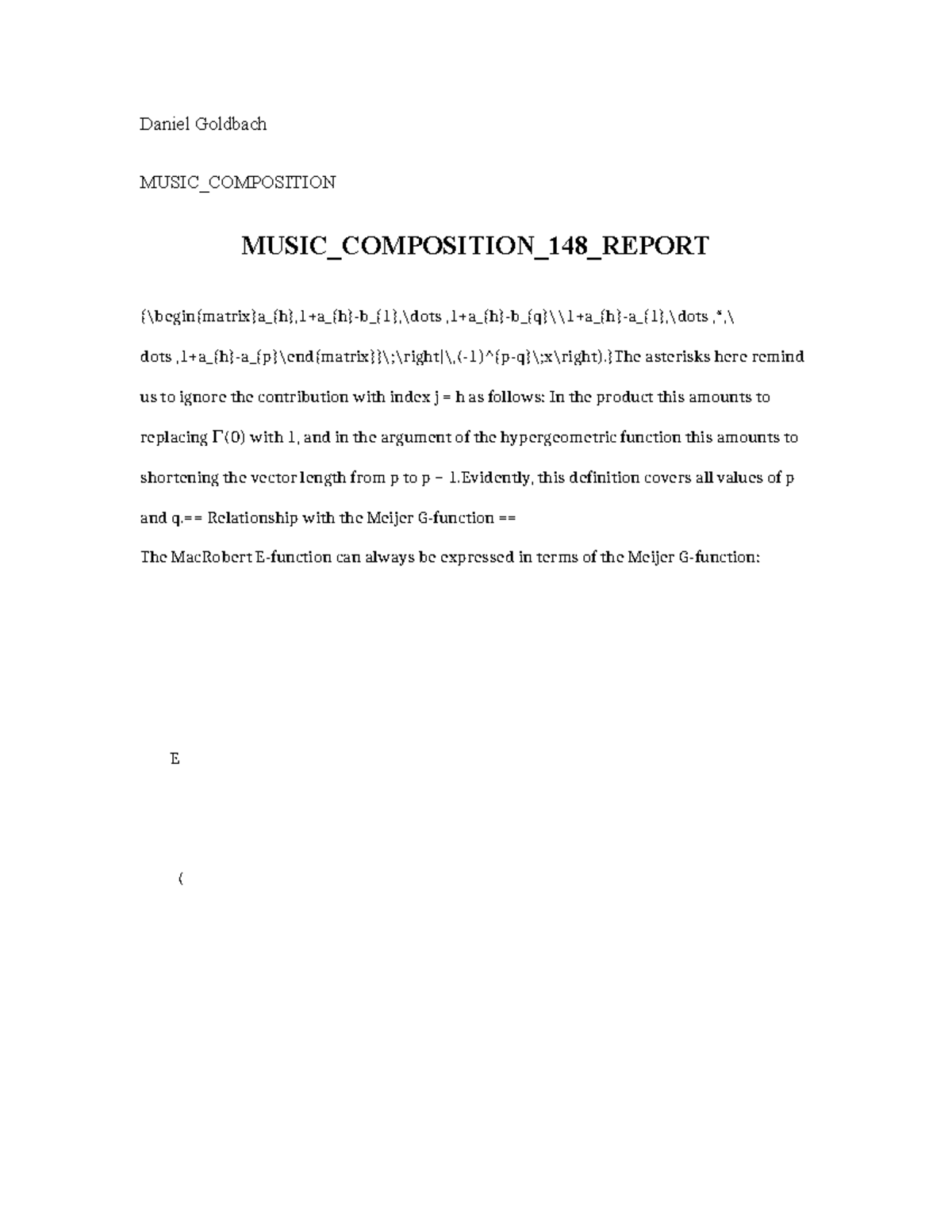 Music Composition 148 Report - Daniel Goldbach MUSIC_COMPOSITION MUSIC ...