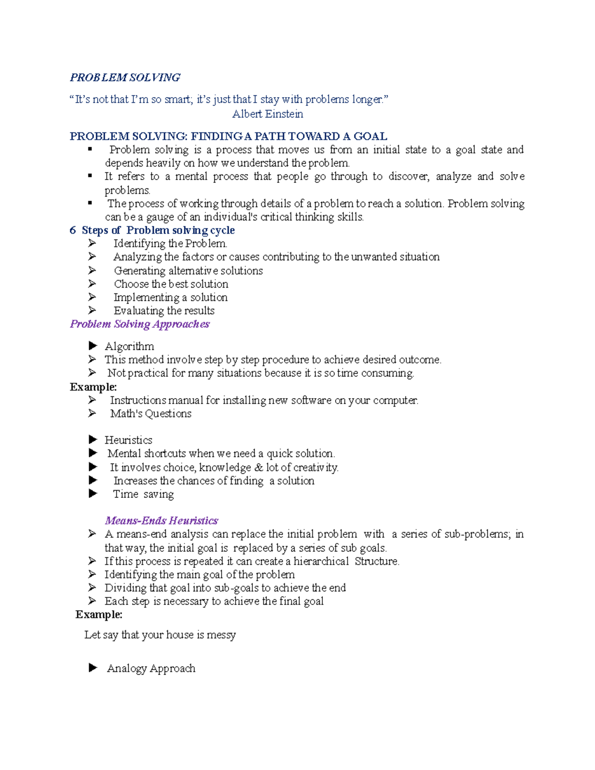 Lecture 2 - Theories of personality - PROBLEM SOLVING “It’s not that I ...