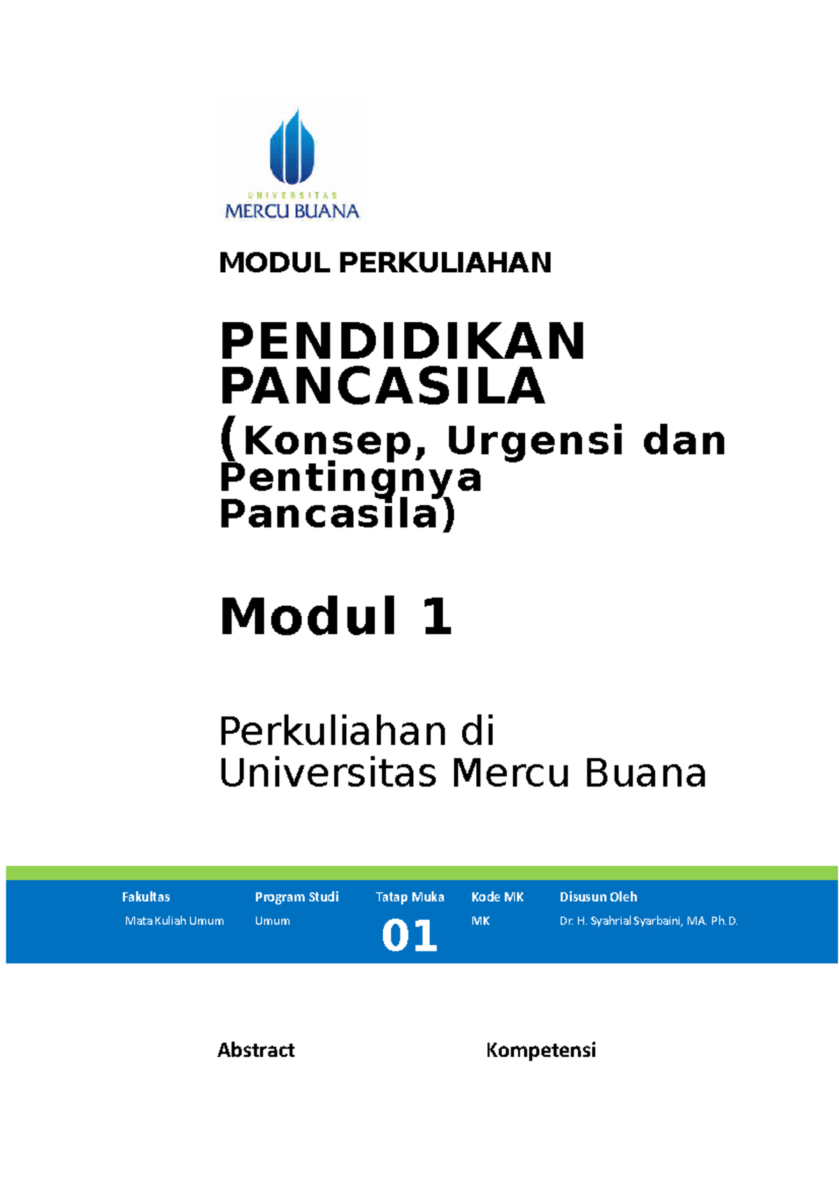 Modul-1A- Pengantar Pancasila - MODUL PERKULIAHAN PENDIDIKAN PANCASILA ...