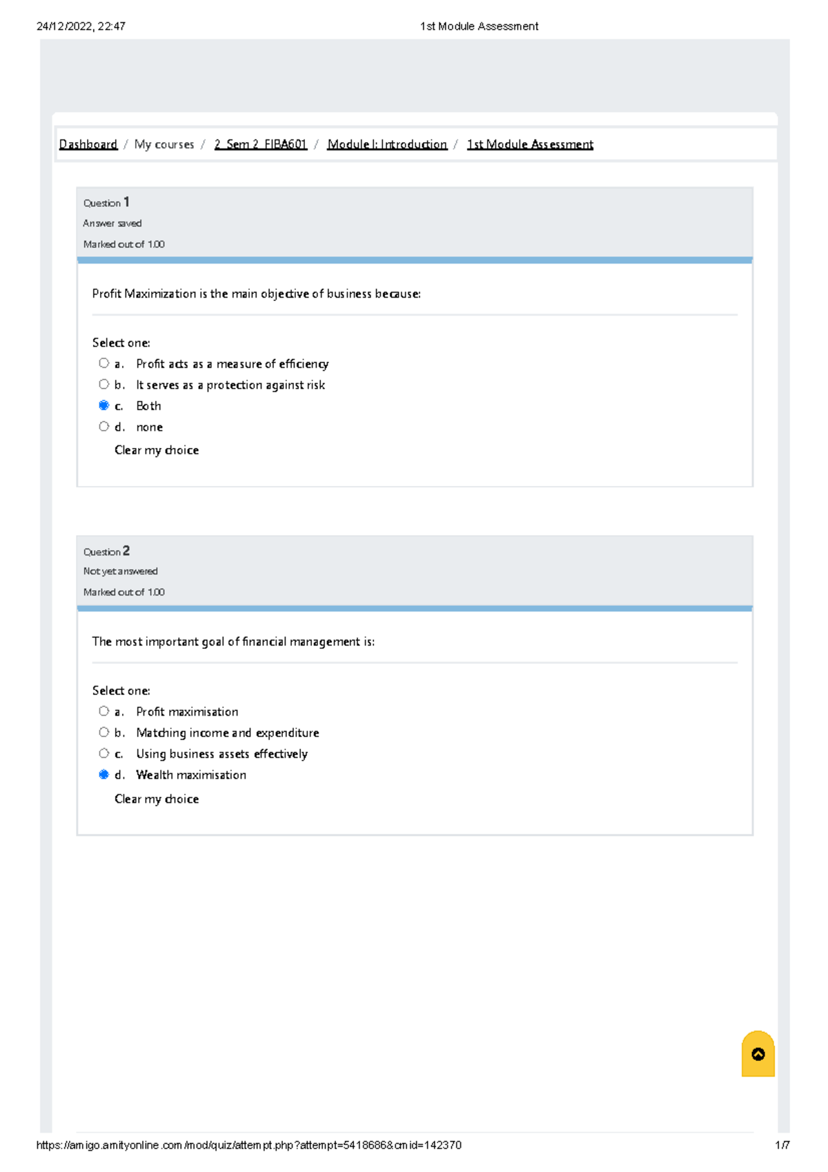 1st Module Assessment - ASSIGN,MENT 1 SOLUTION - Question 1 Answer ...