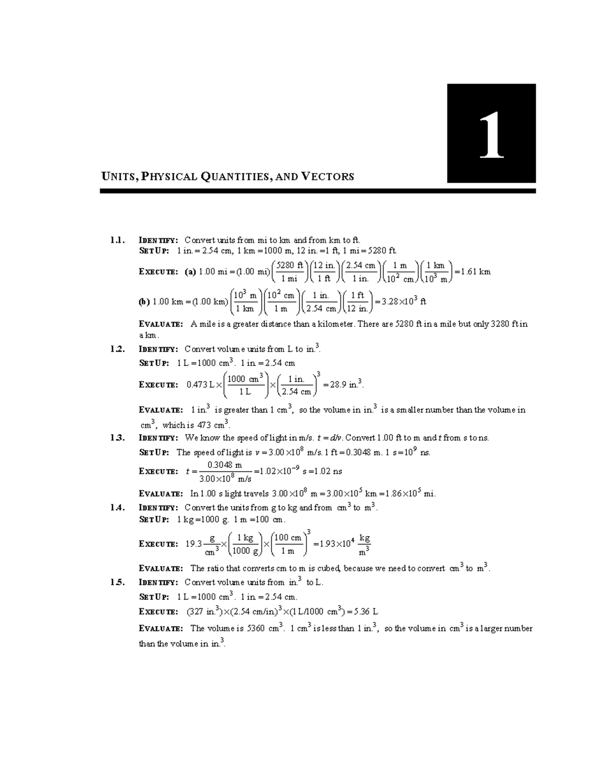 01 Instructors Solutions Manual IDENTIFY Convert Units From Mi To Km