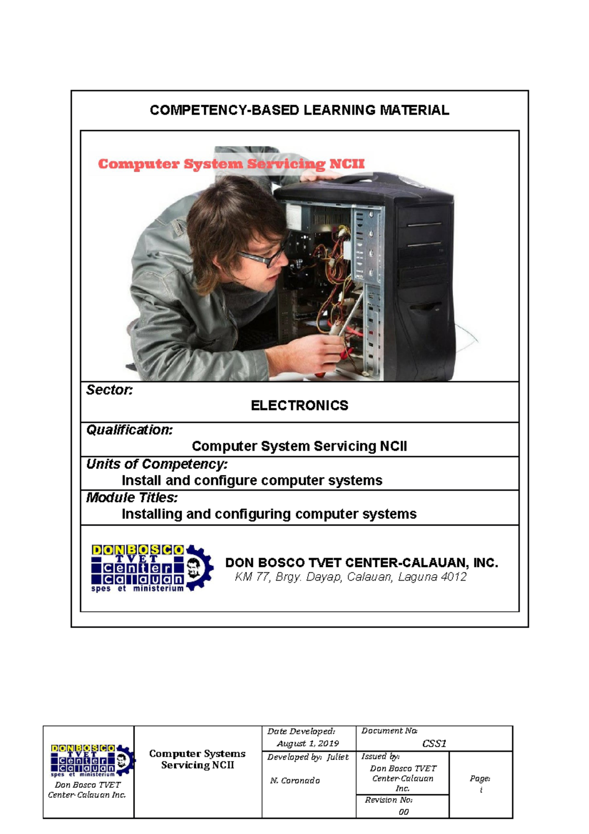 Cblm-installingandconfiguringcomputersystemandnetworks-2010 19064235 - COMPETENCY-BASED LEARNING ...