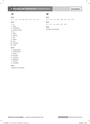 Life Vision Pre-Int Gram Worksheet A U2 - Life Vision Pre-Intermediate ...