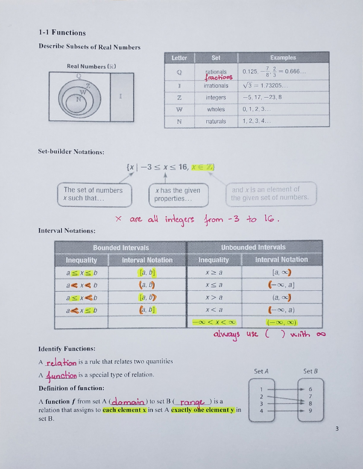 Precal 1.1 Class notes - MATH 50 - Studocu