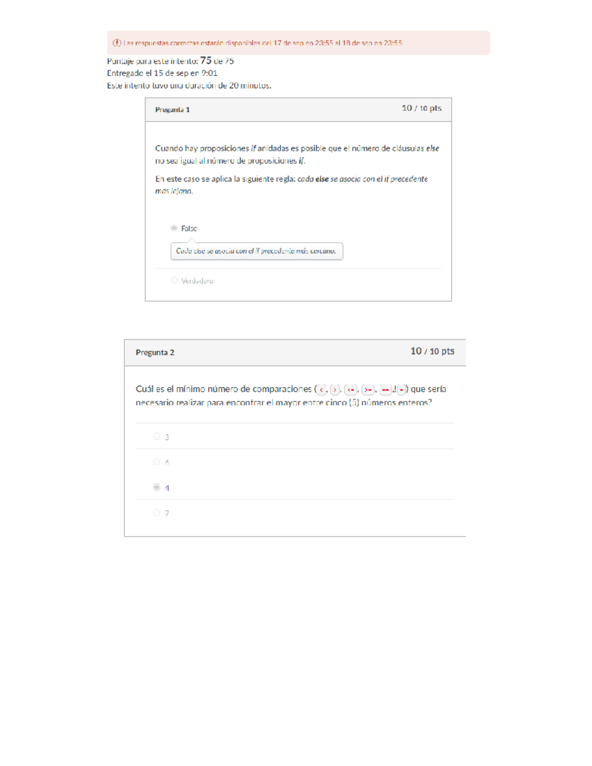 Parcial - Escenario 4 Programación de Computadores - Las respuestas correctas estarán ...