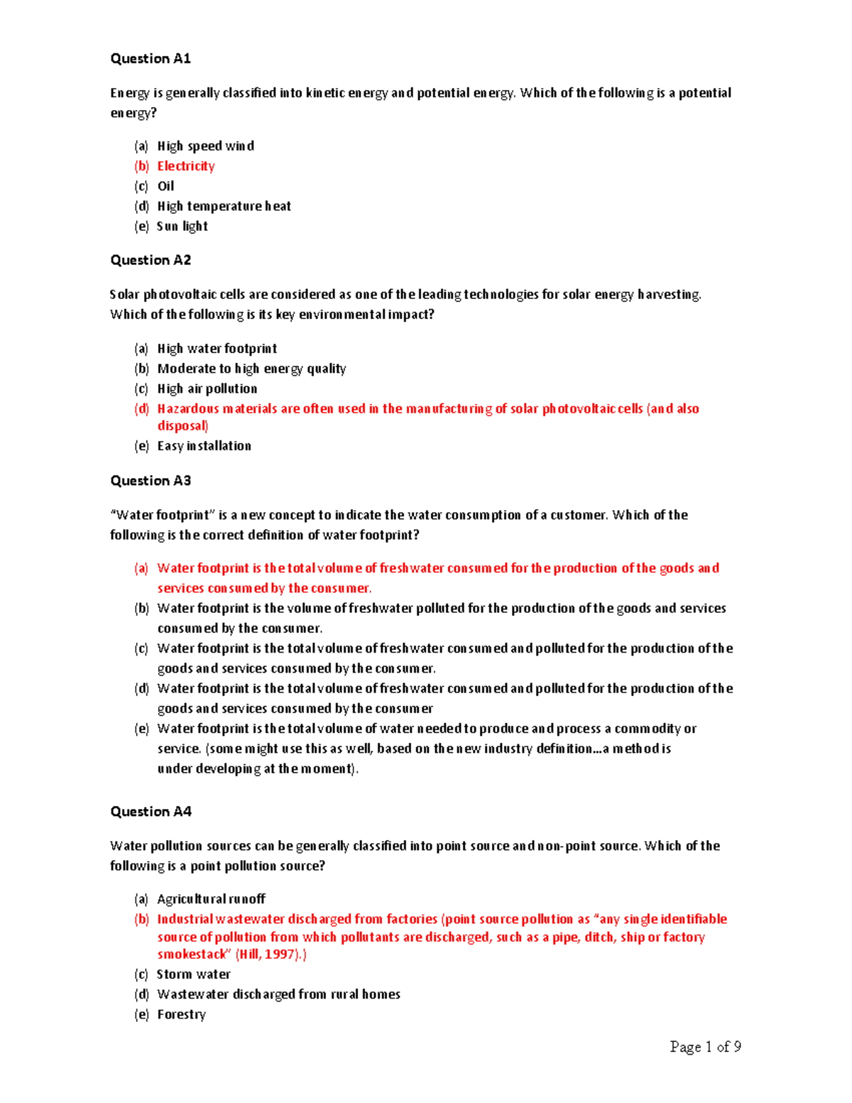 MOCK assessment #2 Comments - Question A1 - Studocu