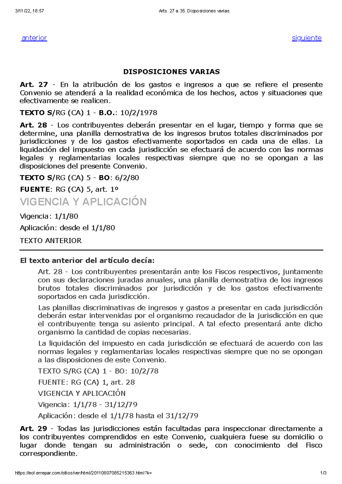 Arts. 27 a 35. Disposiciones varias - 3/11/22, 18:57 Arts. 27 a 35 ...