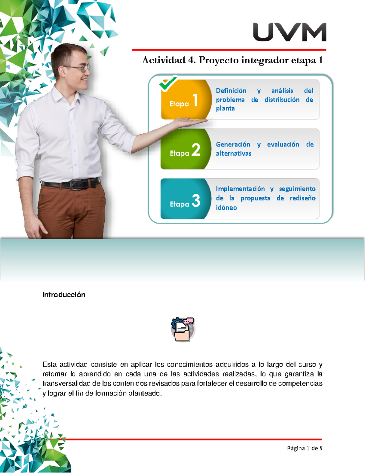 Instrucciones Proyecto E 1 - Actividad 4. Proyecto integrador etapa 1 ...
