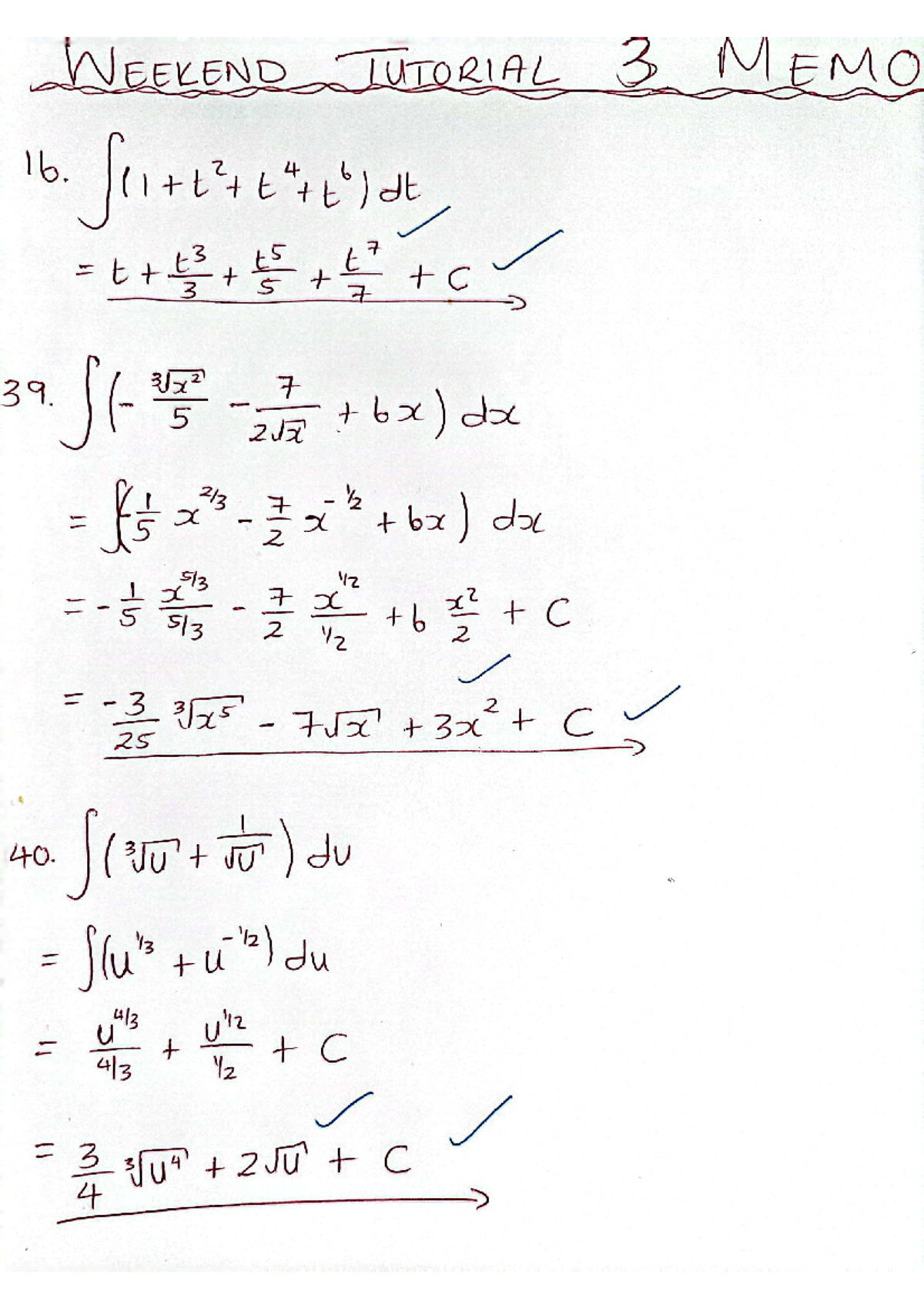 Weekend Assignment 3 suggested solutions - MAT100 - Studocu