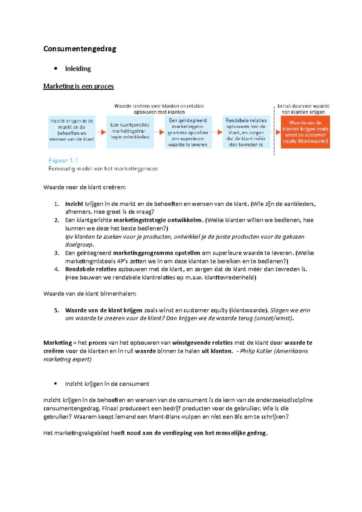 Consumentengedrag-samenvatting - Consumentengedrag Inleiding Marketing ...