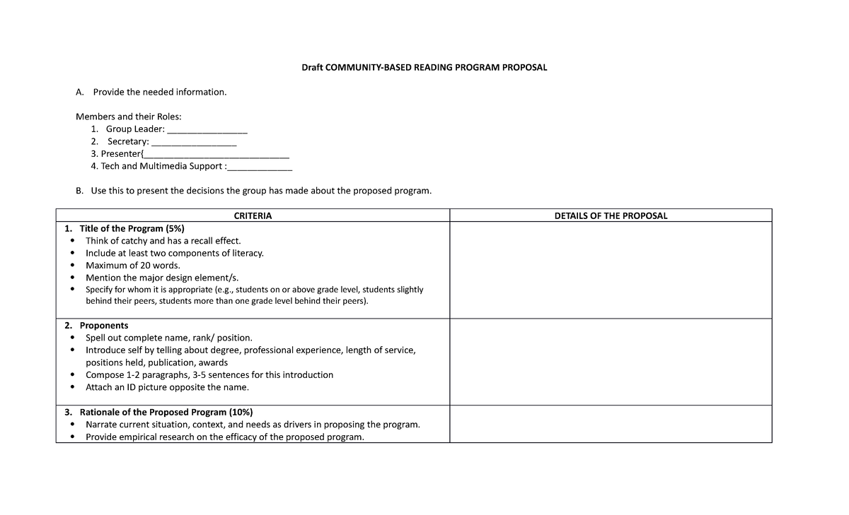 READ 805 Proposal devt guide - Draft COMMUNITY-BASED READING PROGRAM ...
