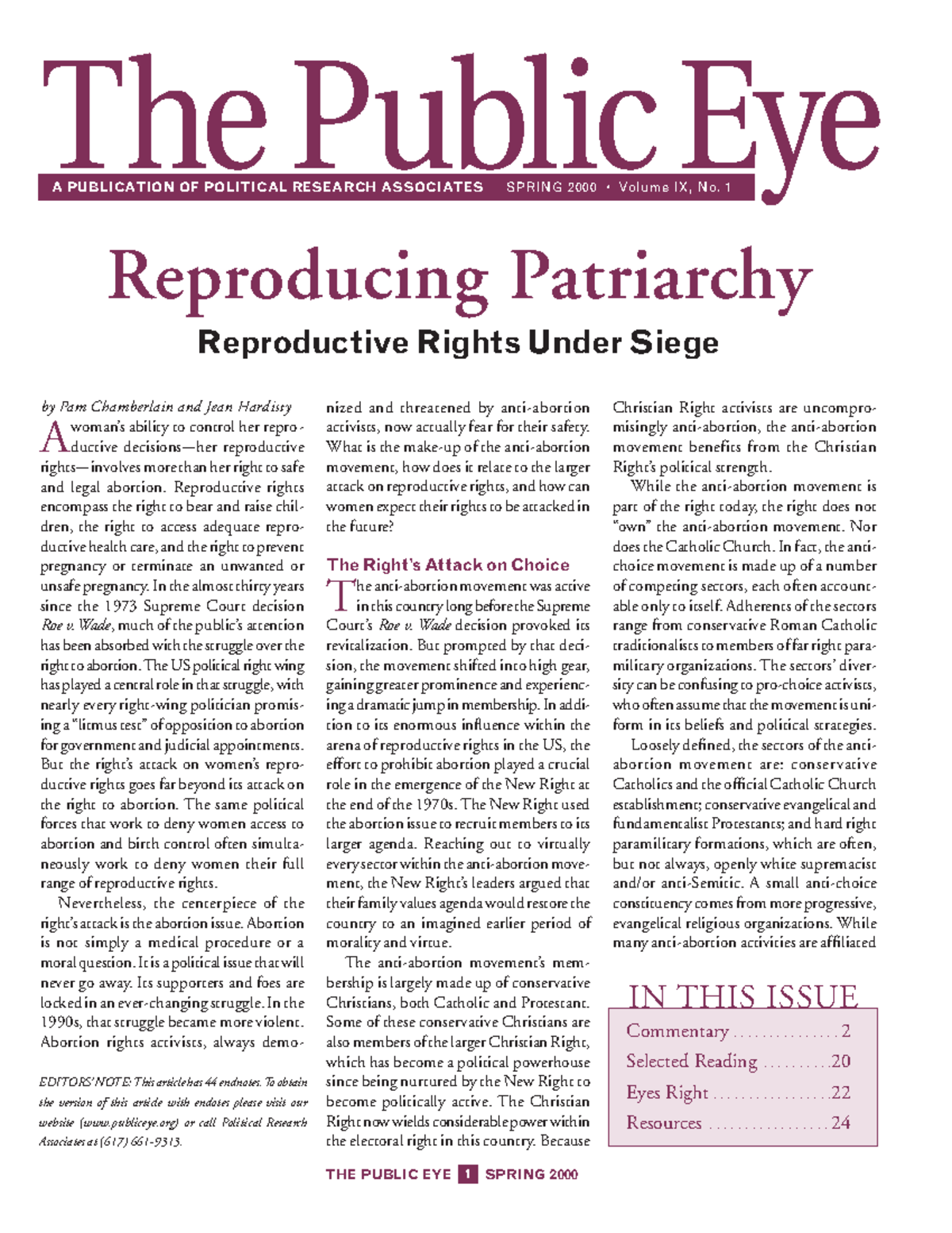Reproducing Patriarchy Reproductive Rights Under Siege - by Pam ...