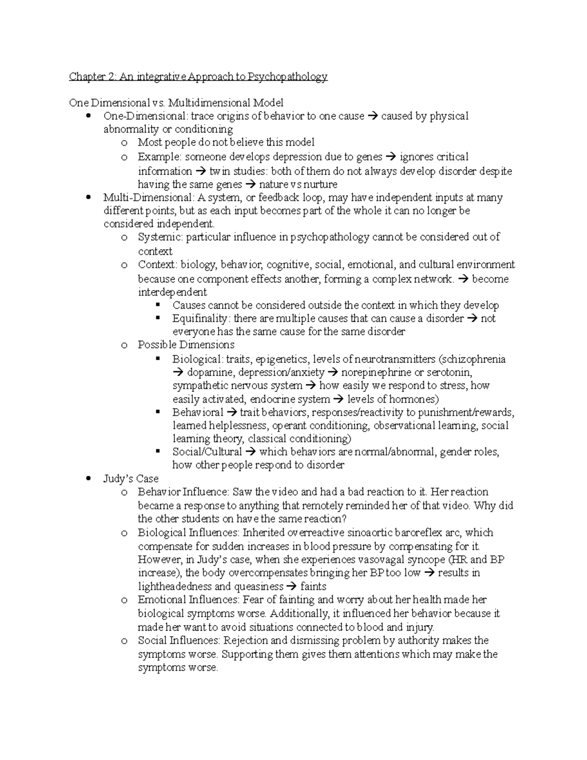 Chapter 2- Psych Reading - Chapter 2: An integrative Approach to ...