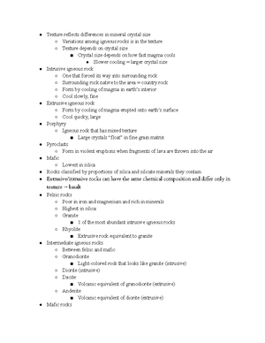 Sedimentary Textbook Notes (7.5 through 7 - Textbook Notes (7 through 7 ...