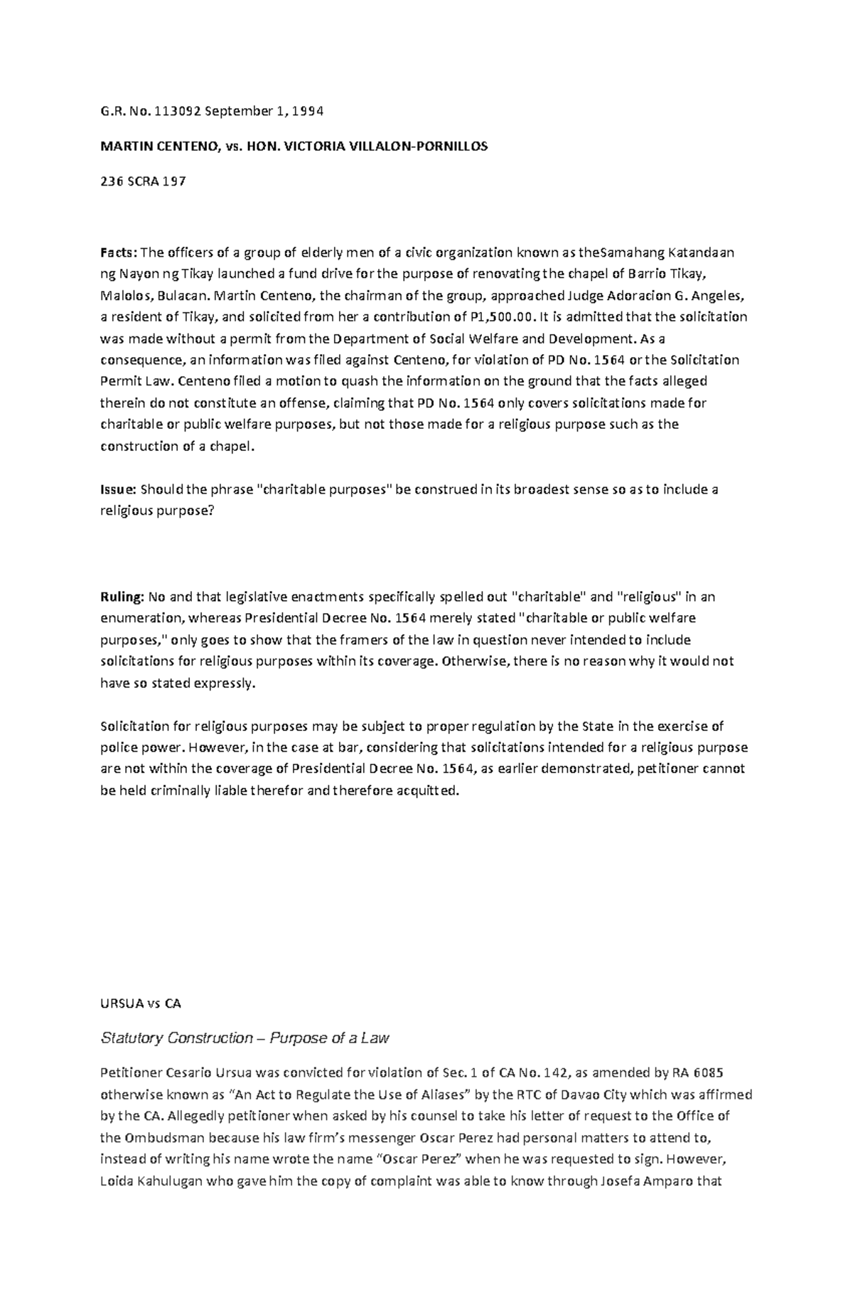 Pdfcoffee - jd textbook - G. No. 113092 September 1, 1994 MARTIN ...