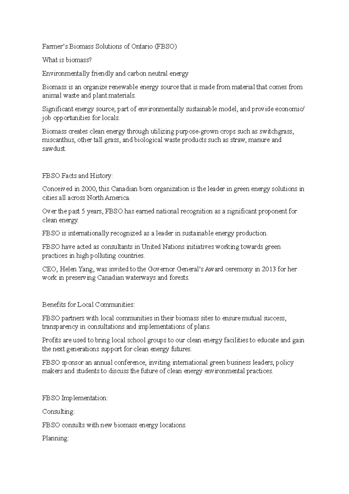 FBSO biomass - Farmer’s Biomass Solutions of Ontario (FBSO) What is ...