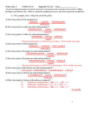 Experiment #1: Measurement and Density Pre-Lab - Chem 123/ Experiment 1 ...