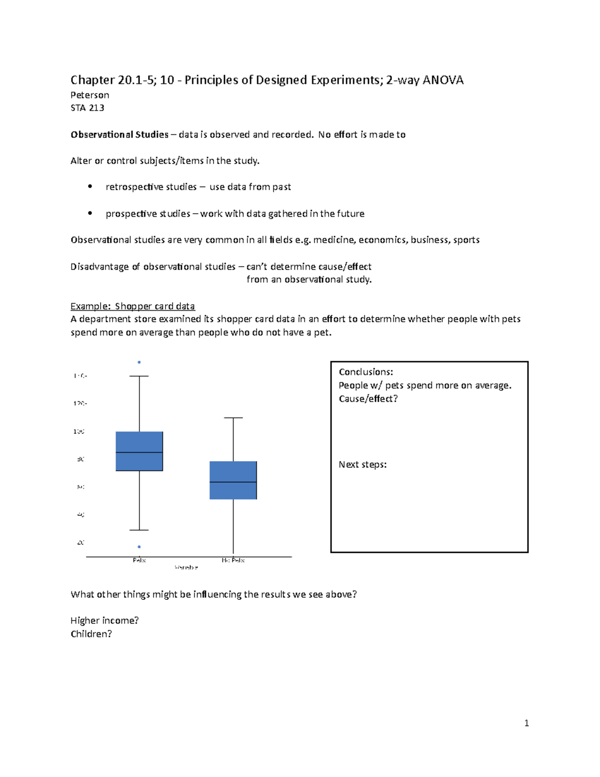 Design of Experiments and 2-way Anova - Chapter 20-5; 10 - Principles ...