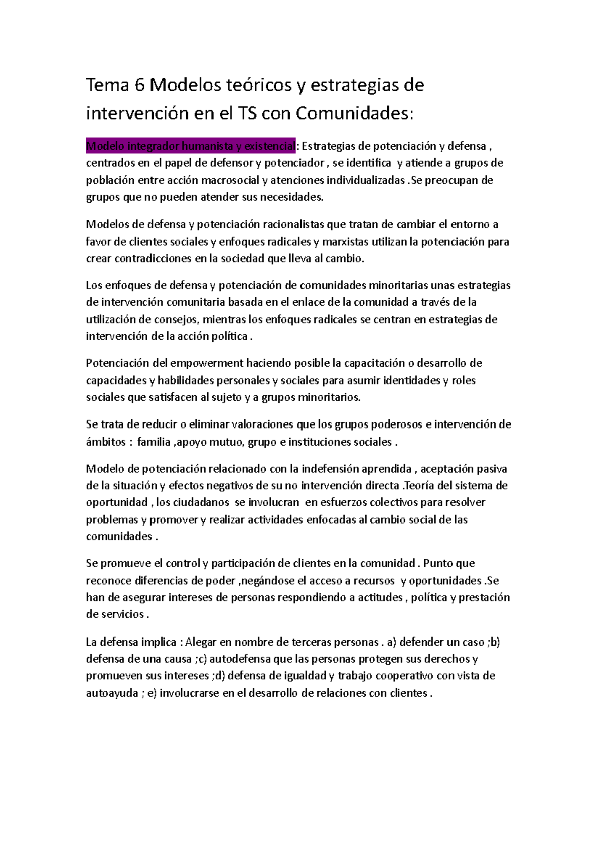 Tema 6 - Modelos teóricos y estrategias de intervención en el TS con ...