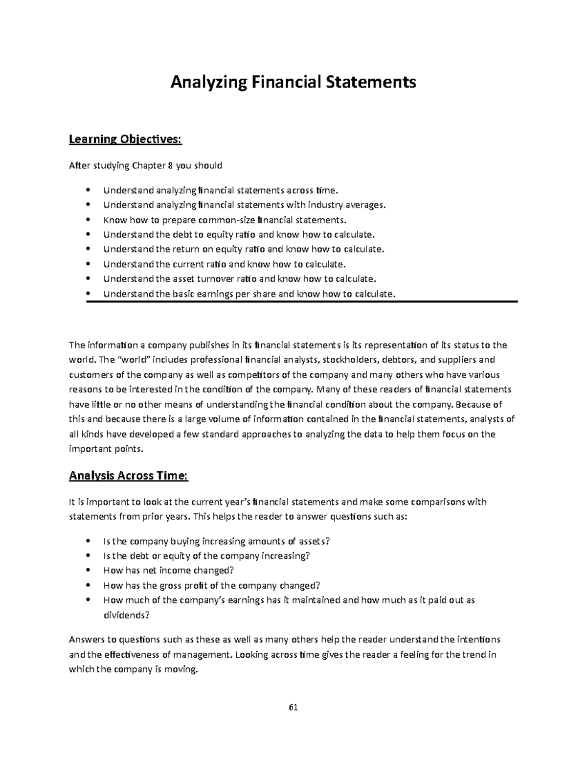 Financial+Ratios - Formulas - Analyzing Financial Statements Learning ...
