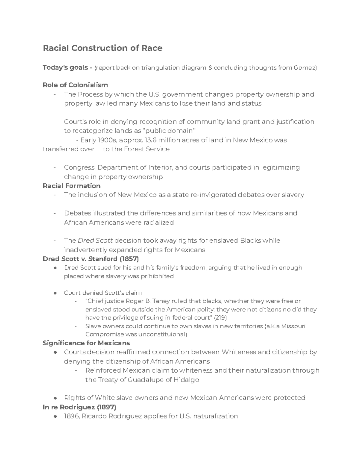 Racial Construction of Race - Racial Construction of Race Today's goals ...