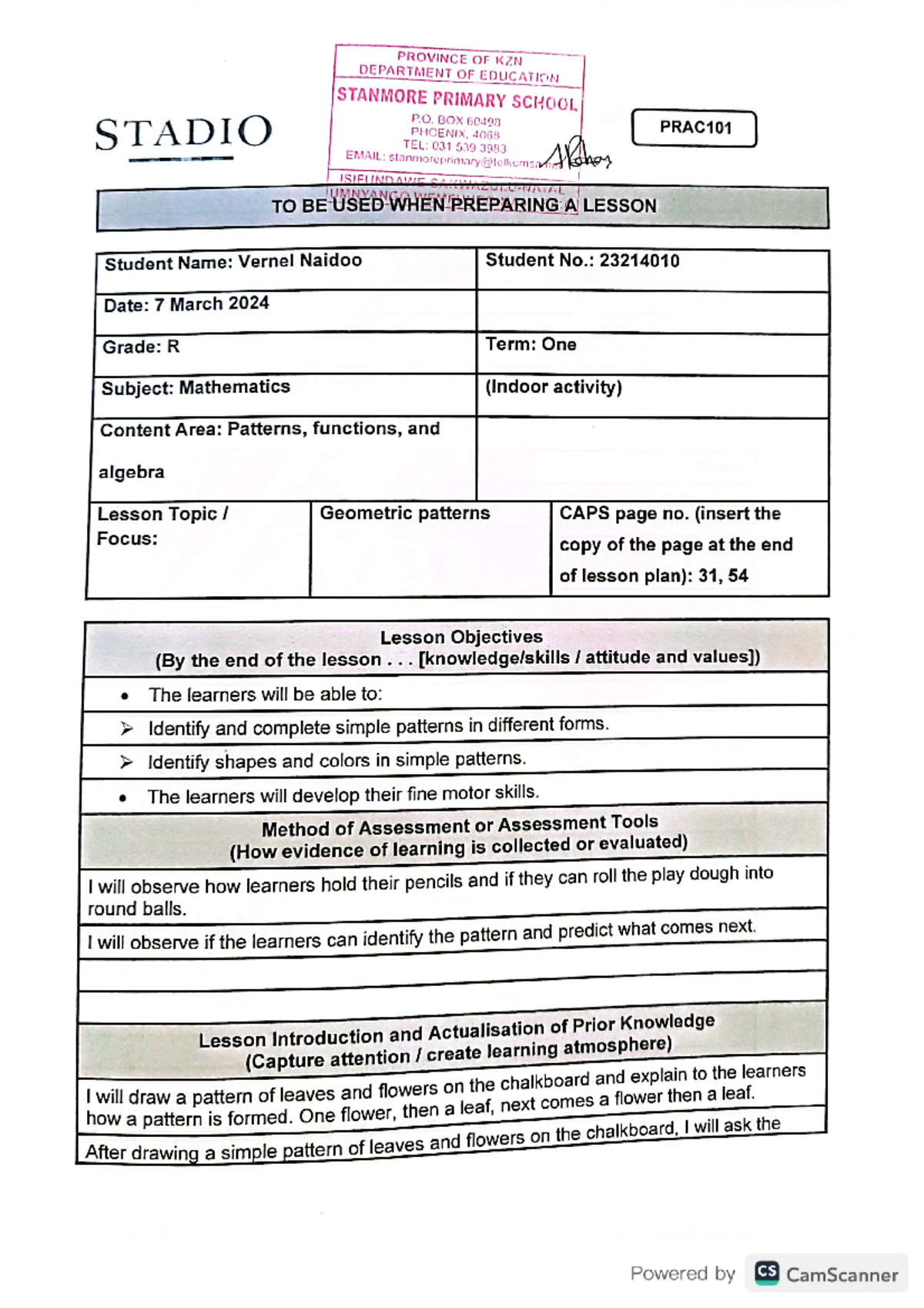 Informal Lesson 3 - 117853 - Studocu