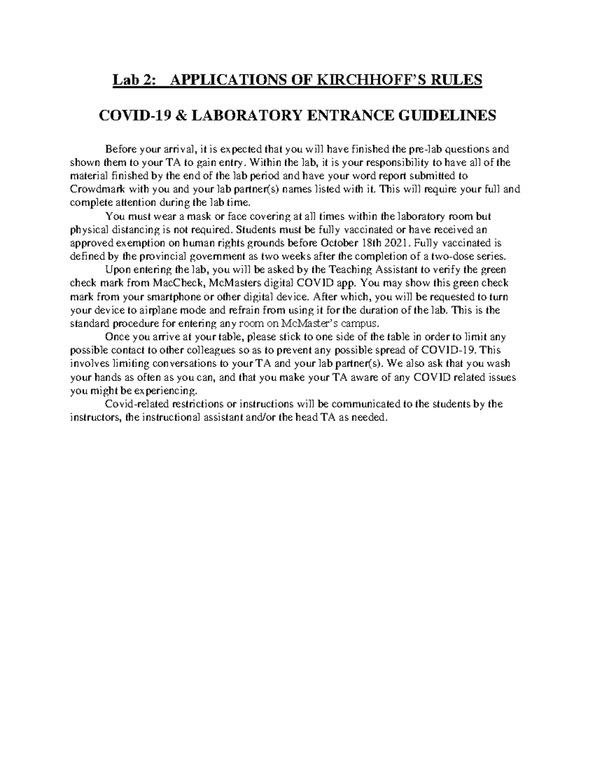 Lab2 manual - dfccxv - Lab 2: APPLICATIONS OF KIRCHHOFF’S RULES COVID ...