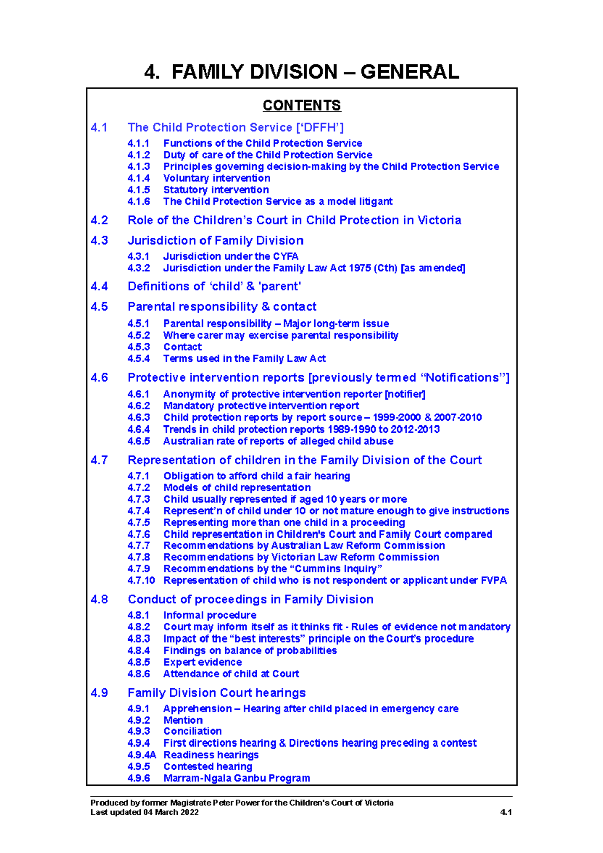 Research Materials - 4 - Family Division - General - 4. FAMILY DIVISION ...